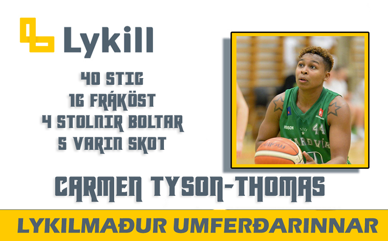 Lykill: Carmen Tyson-Thomas - Karfan